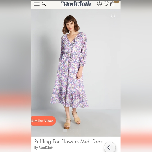 Modcloth | Dresses | Modcloth 2w Flowered Dress | Poshmark